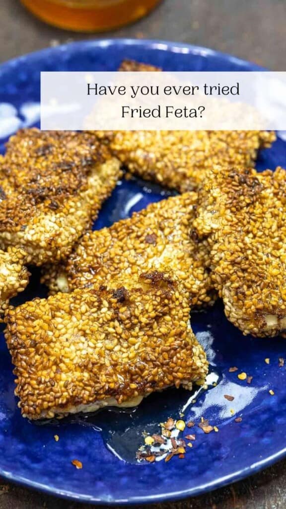 Fried Feta with Honey (Feta Saganaki) - The Mediterranean Dish