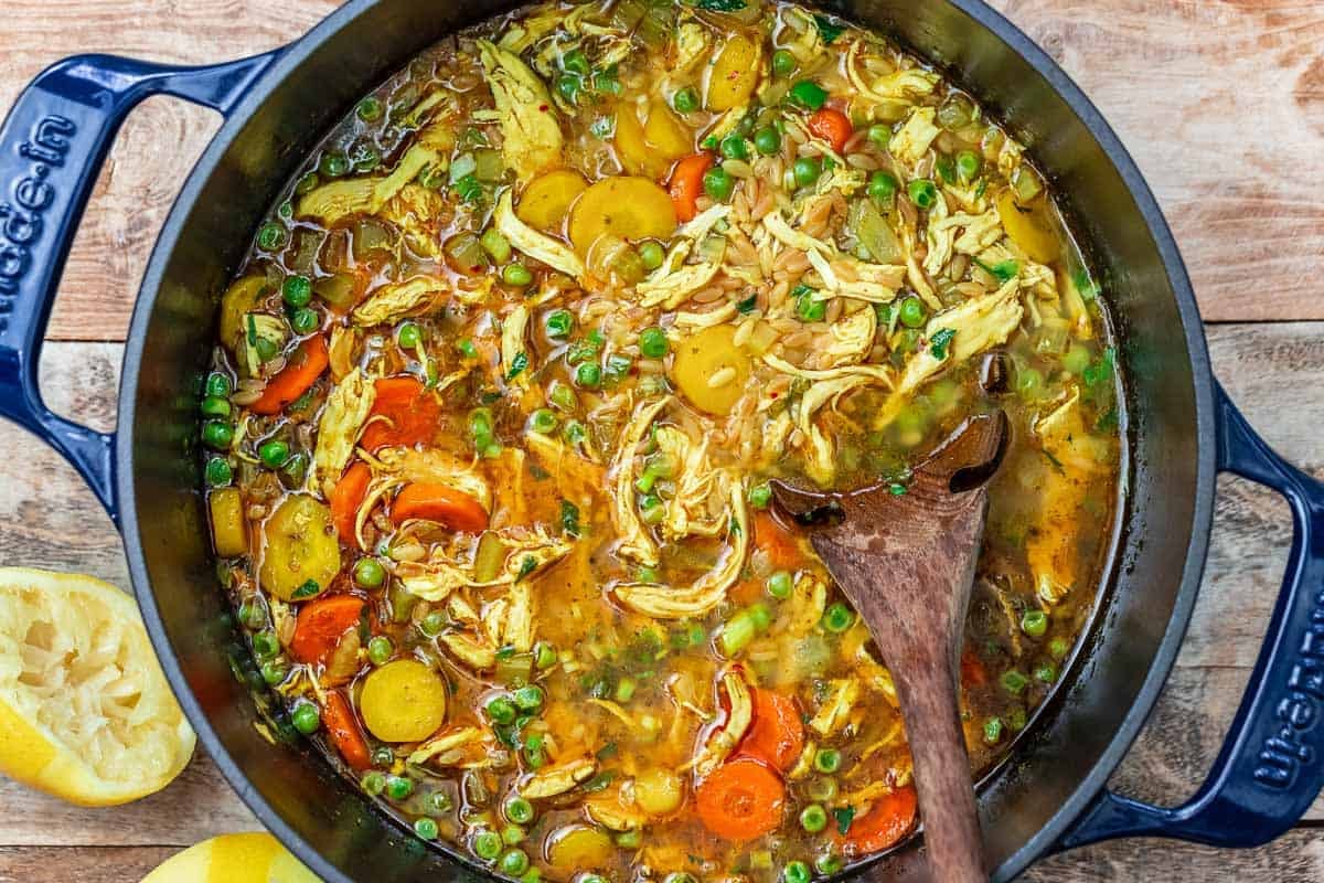 Lemon Chicken Orzo Soup Recipe The Mediterranean Dish