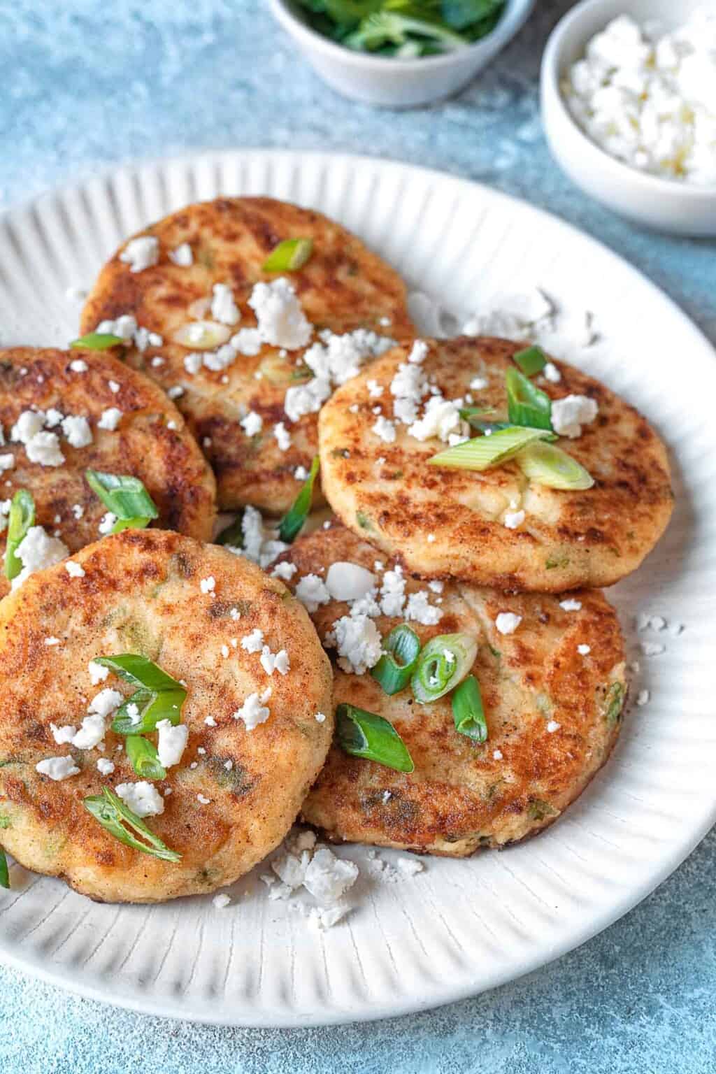 15-Min Leftover Mashed Potato Pancakes | The Mediterranean Dish