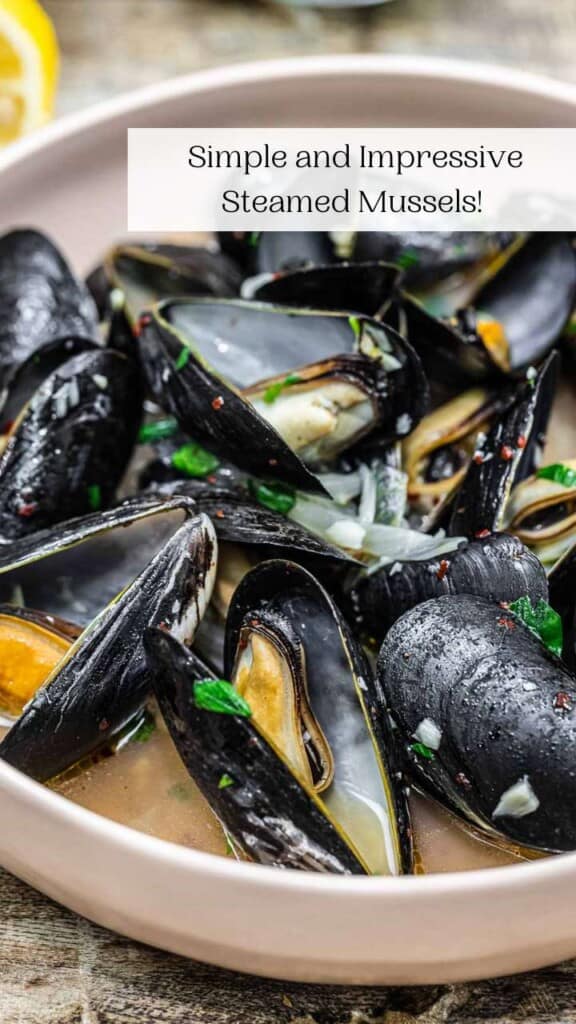 Steamed Mussels in Garlic White Wine Broth - The Mediterranean Dish