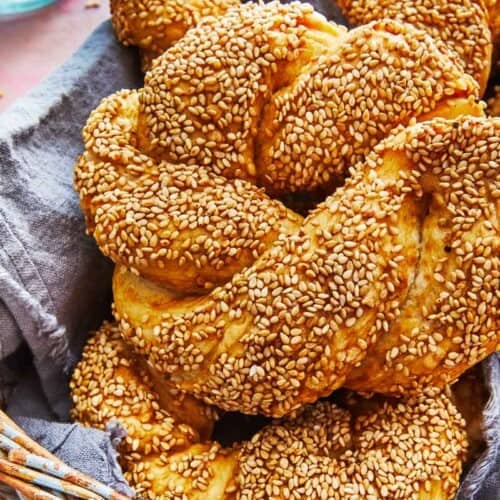 Simit (Turkish Sesame Bread) | The Mediterranean Dish