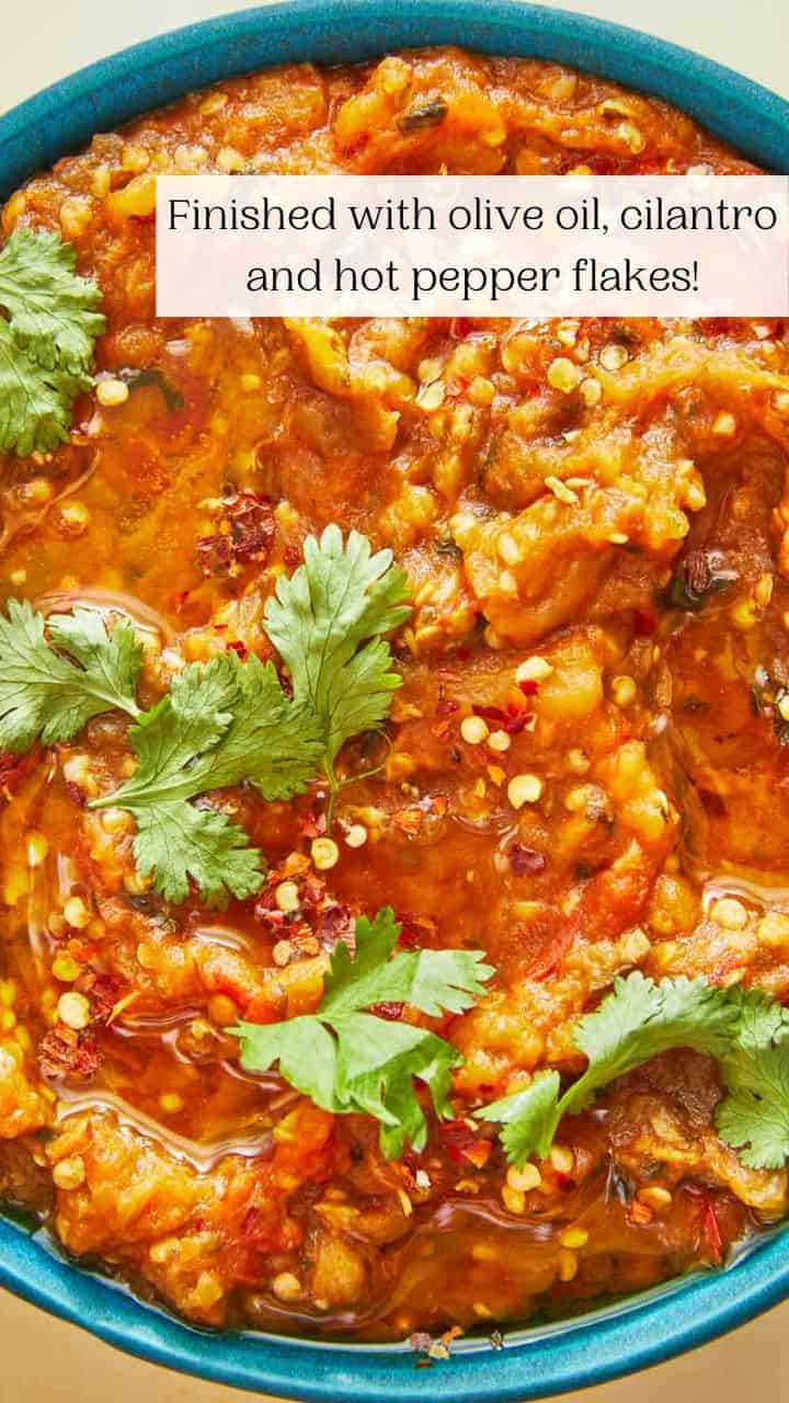 Zaalouk (Moroccan Eggplant Salad) - The Mediterranean Dish