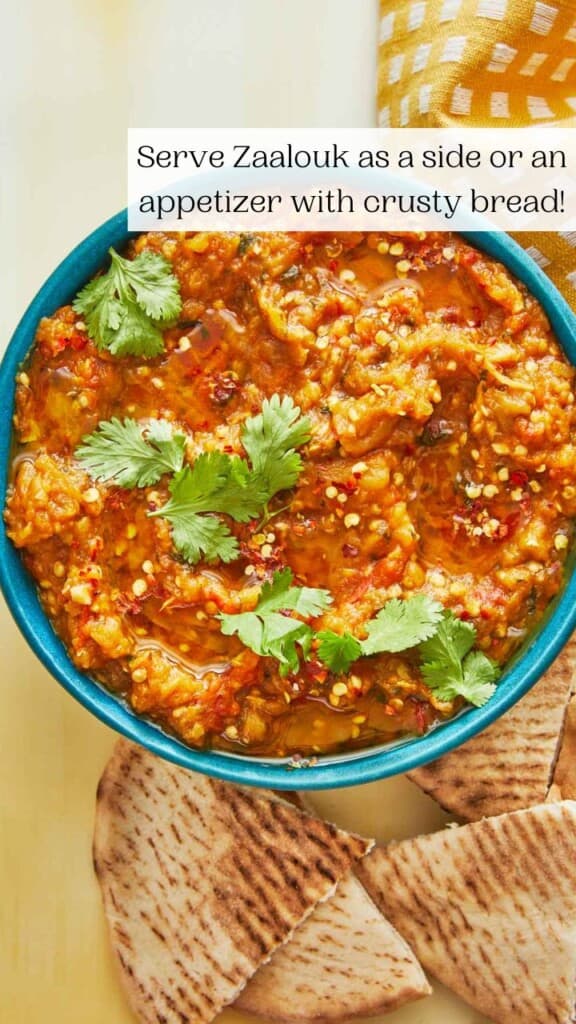 Zaalouk (Moroccan Eggplant Salad) - The Mediterranean Dish