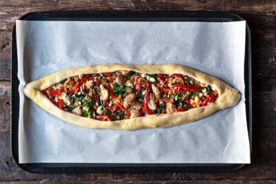 Vegetarian Turkish Pide | The Mediterranean Dish