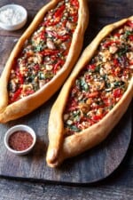 Vegetarian Turkish Pide | The Mediterranean Dish