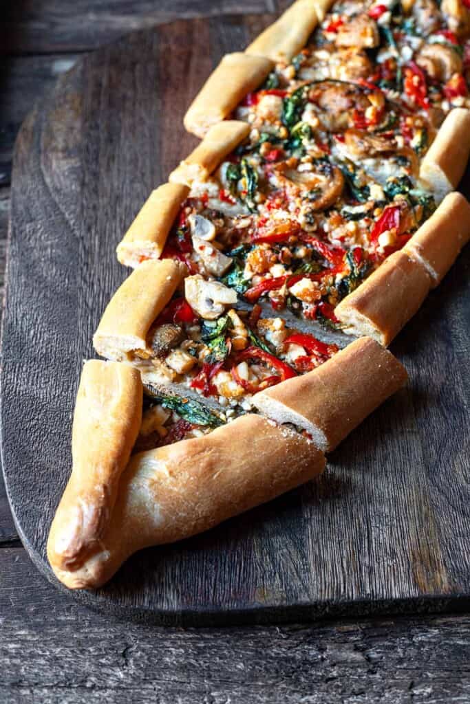 Vegetarian Turkish Pide | The Mediterranean Dish