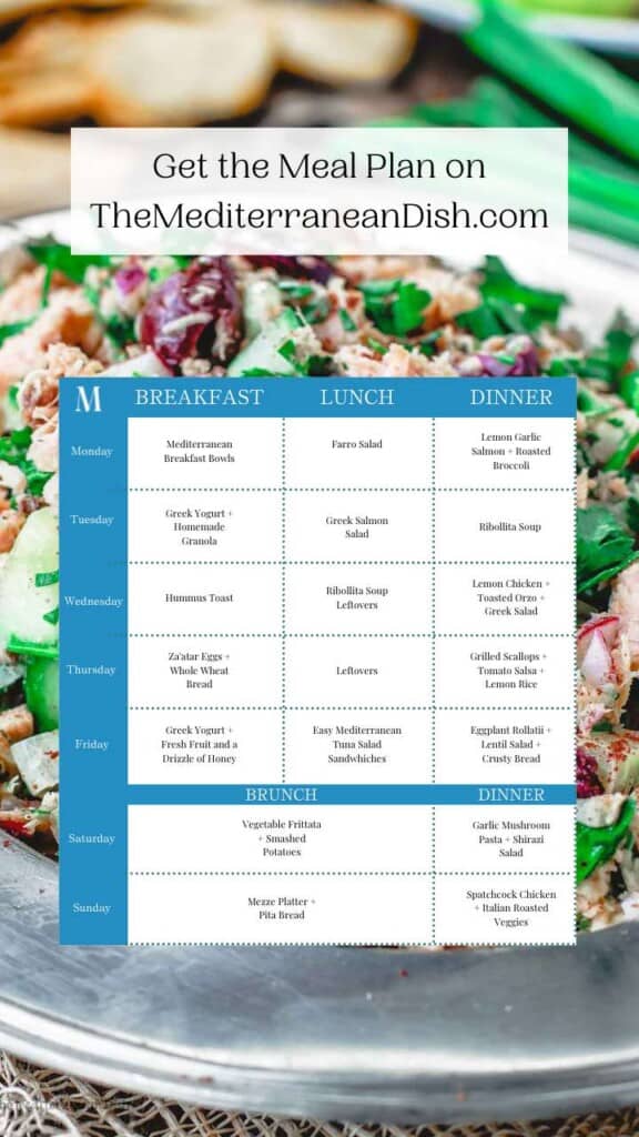 Mediterranean Diet Meal Plan For Beginners - The Mediterranean Dish