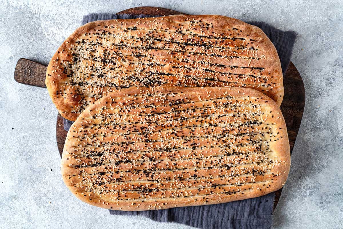 Barbari Bread (Persian Flatbread) | The Mediterranean Dish