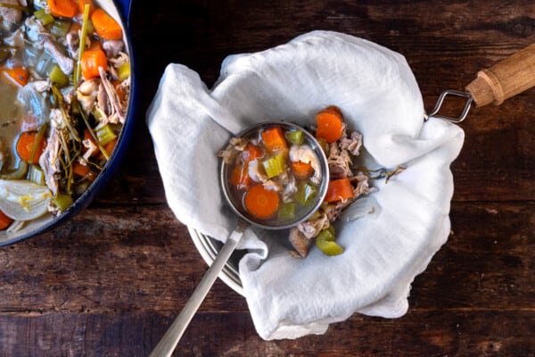 Easy Homemade Chicken Stock (Stovetop or Slow Cooker)