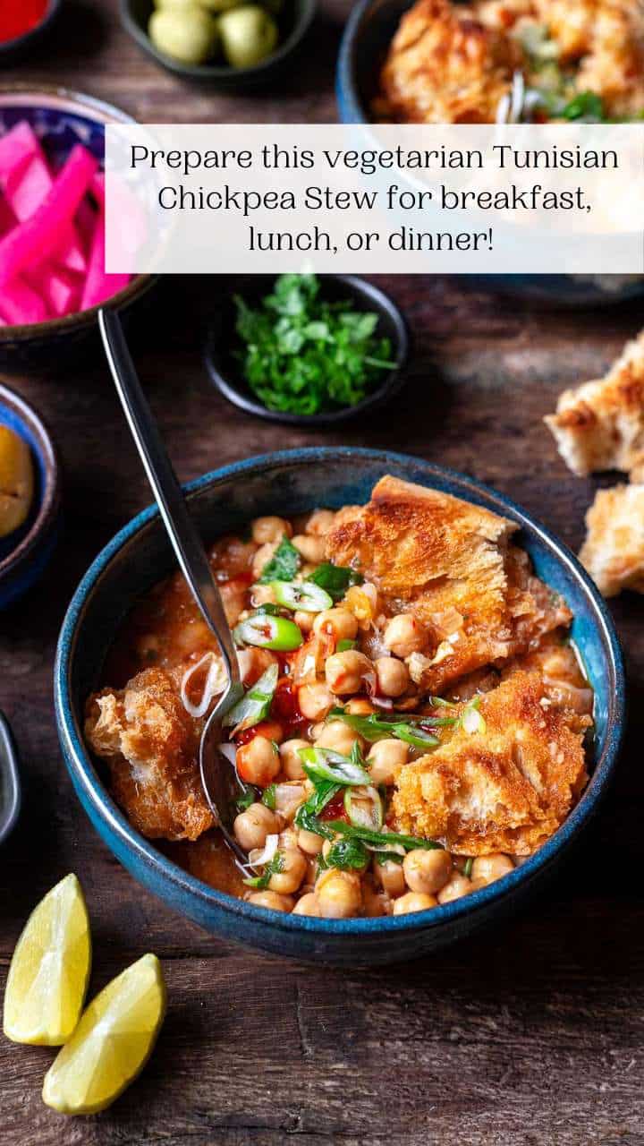 Lablabi (Tunisian Chickpea Stew) - The Mediterranean Dish