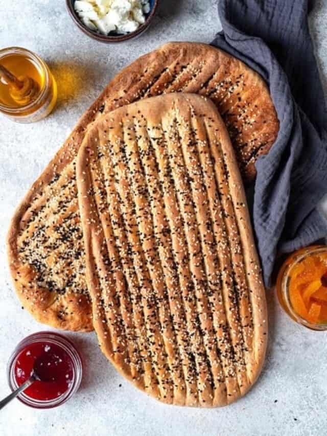 Barbari Bread (Persian Flatbread) - The Mediterranean Dish