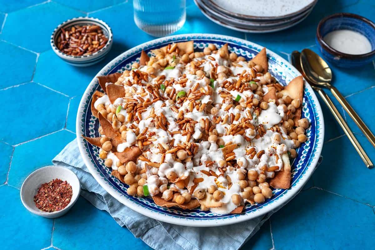 Fatteh (Pita, Chickpeas and Yogurt) | The Mediterranean Dish