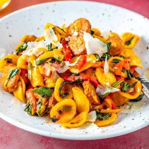 Chorizo Pasta Recipe | The Mediterranean Dish
