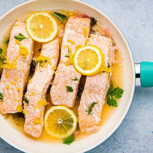 Poached Salmon (Easy Salmon Recipe) | The Mediterranean Dish