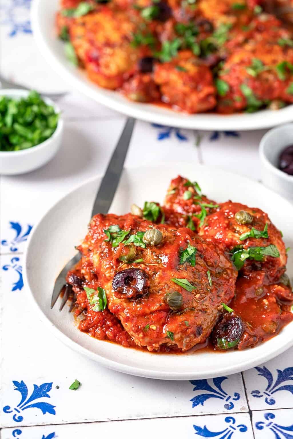 Chicken Puttanesca (Puttanesca Recipe) | The Mediterranean Dish