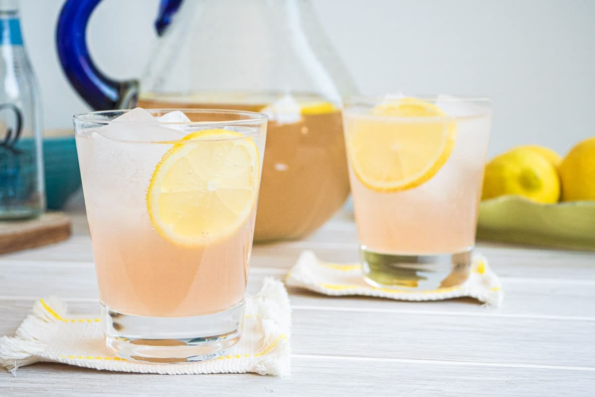 Strawberry Lemonade (Pink Lemonade) | The Mediterranean Dish