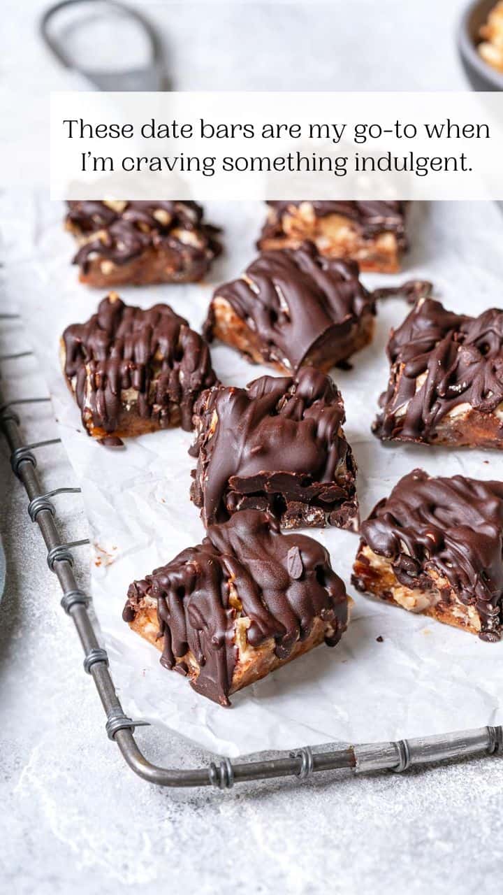 Date Bars With Chocolate & Tahini - The Mediterranean Dish