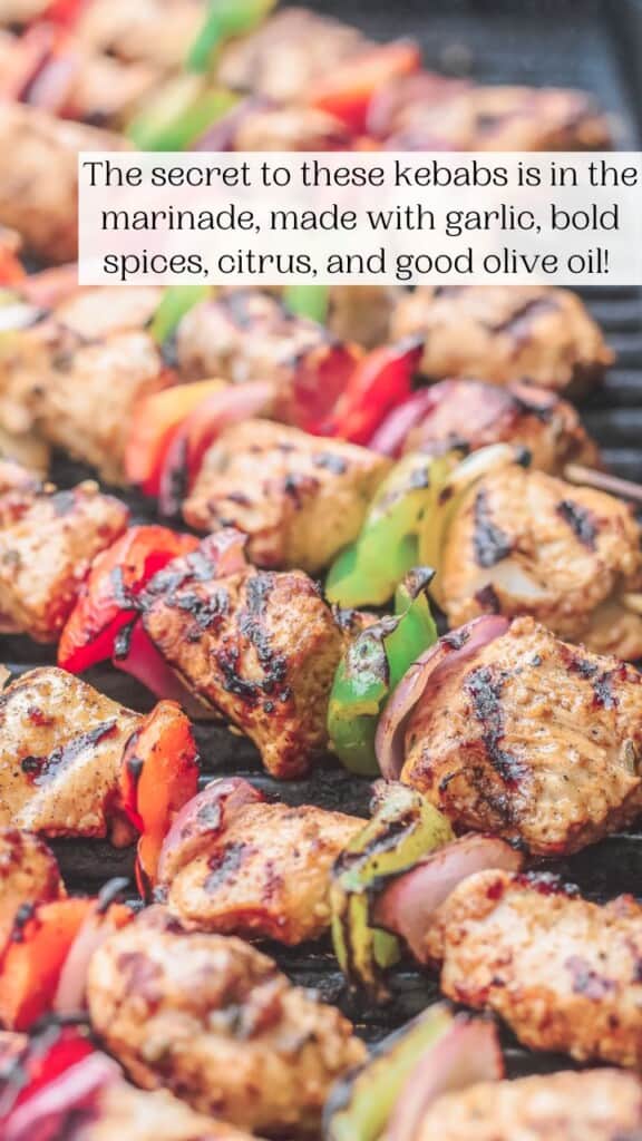 Grilled Chicken Kabobs With Zesty Garlic Marinade - The Mediterranean Dish