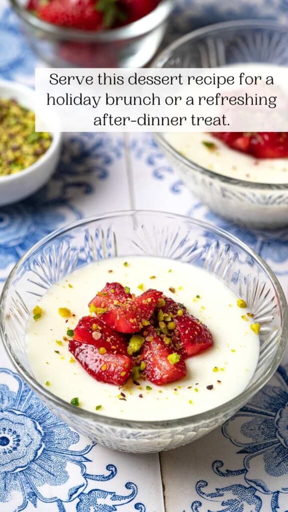 Mahalabia (Rose Water Milk Pudding) - The Mediterranean Dish