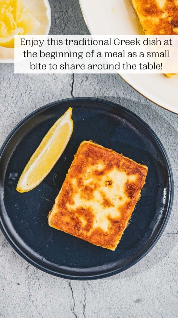Saganaki (Fried Greek Cheese) - The Mediterranean Dish
