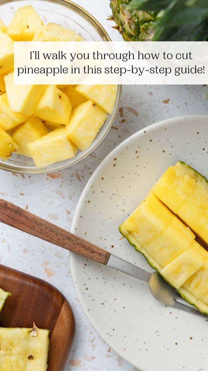 How to Cut a Pineapple - The Mediterranean Dish