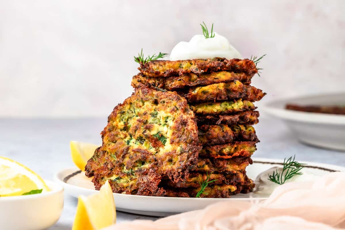 Zucchini Fritters Recipe | The Mediterranean Dish