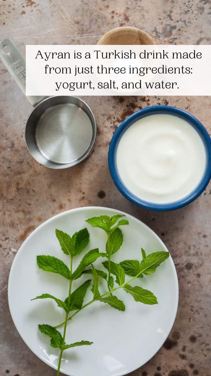 Ayran (Turkish Salty Yogurt Drink) - The Mediterranean Dish