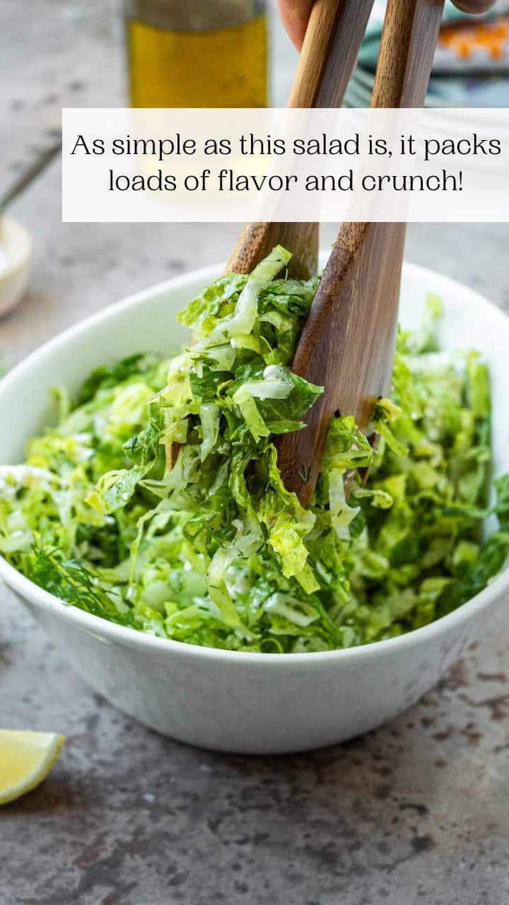 Maroulosalata (Greek Lettuce Salad) - The Mediterranean Dish