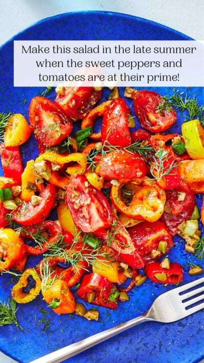 Bell Pepper Salad with Mini Sweet Peppers - The Mediterranean Dish