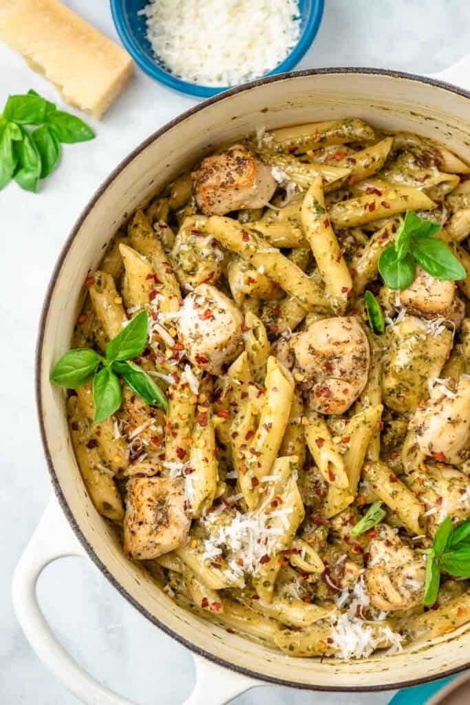 Chicken Pesto Pasta | The Mediterranean Dish