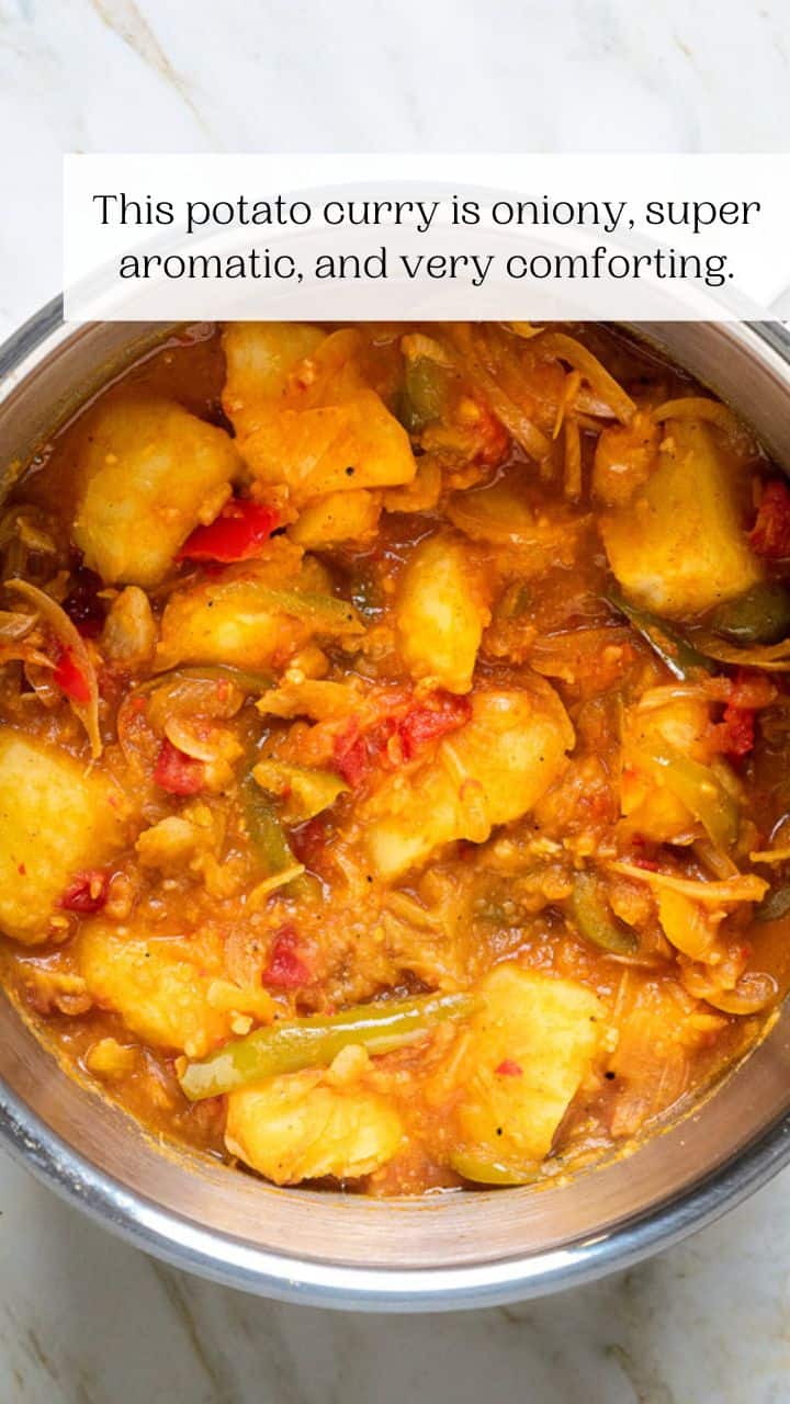 Dopiazeh Aloo (Persian Potato Curry) - The Mediterranean Dish