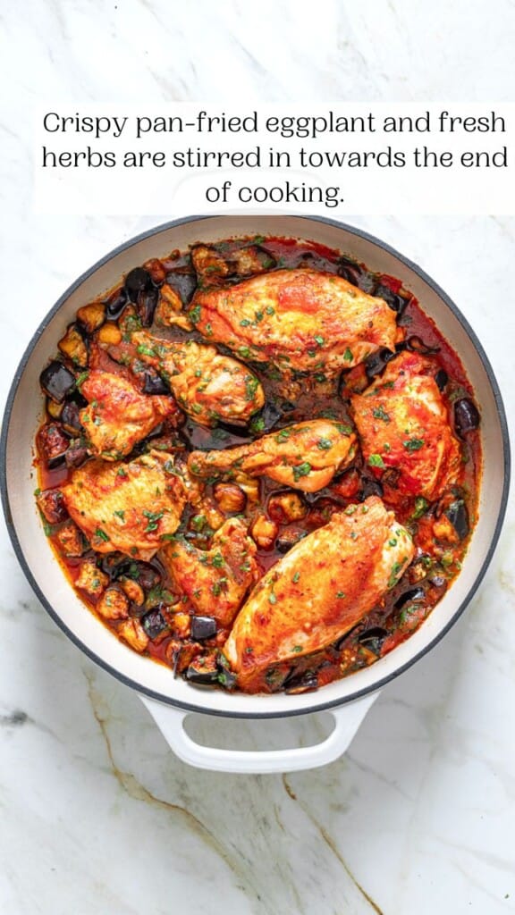 Pollo alle Melanzane (Braised Chicken and Eggplant) - The Mediterranean ...