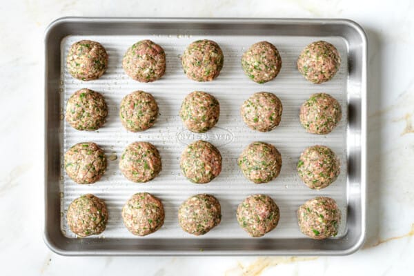 Baked Kofta Meatballs with Hummus | The Mediterranean Dish