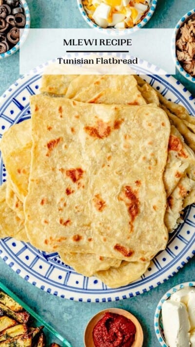 Mlewi (Tunisian Flatbread) - The Mediterranean Dish