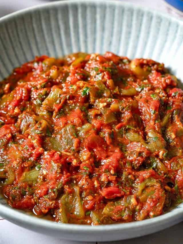 Taktouka (Moroccan Salad) - The Mediterranean Dish