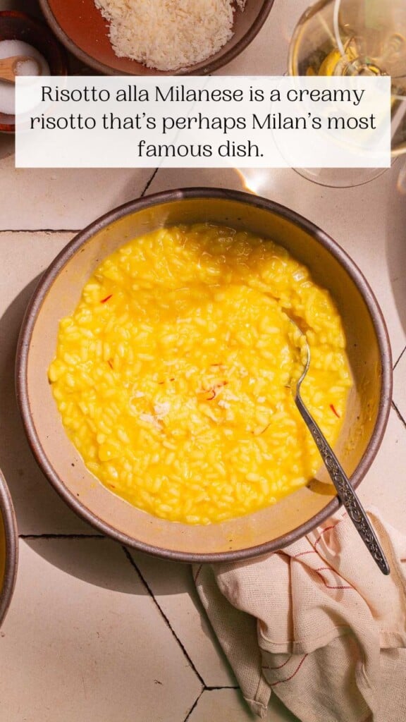 Risotto alla Milanese (Saffron Risotto) - The Mediterranean Dish