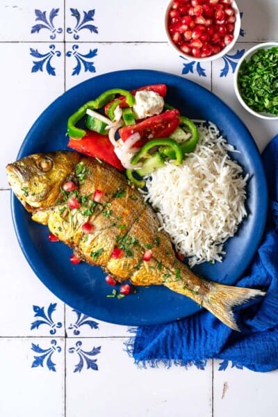 Roasted Fish (Persian Stuffed Fish) | The Mediterranean Dish