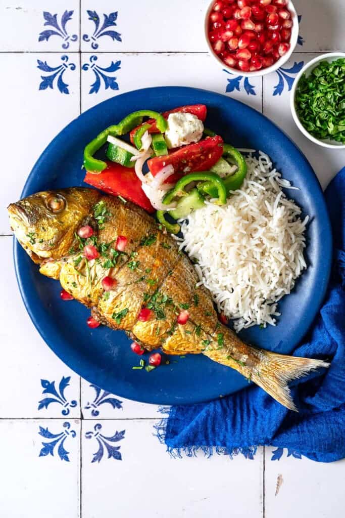 Roasted Fish (Persian Stuffed Fish) | The Mediterranean Dish