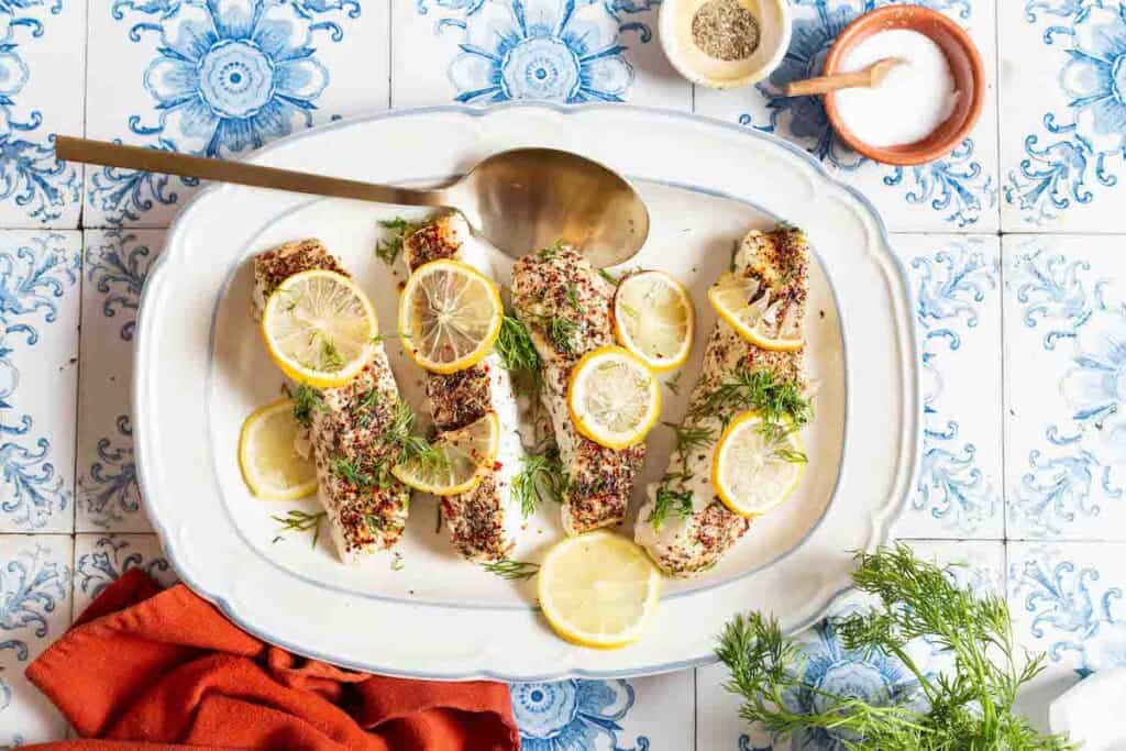 Halibut Recipe with Lemon and Dill | The Mediterranean Dish