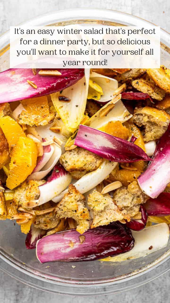 Endive Salad With Rosemary Croutons And Citrus - The Mediterranean Dish