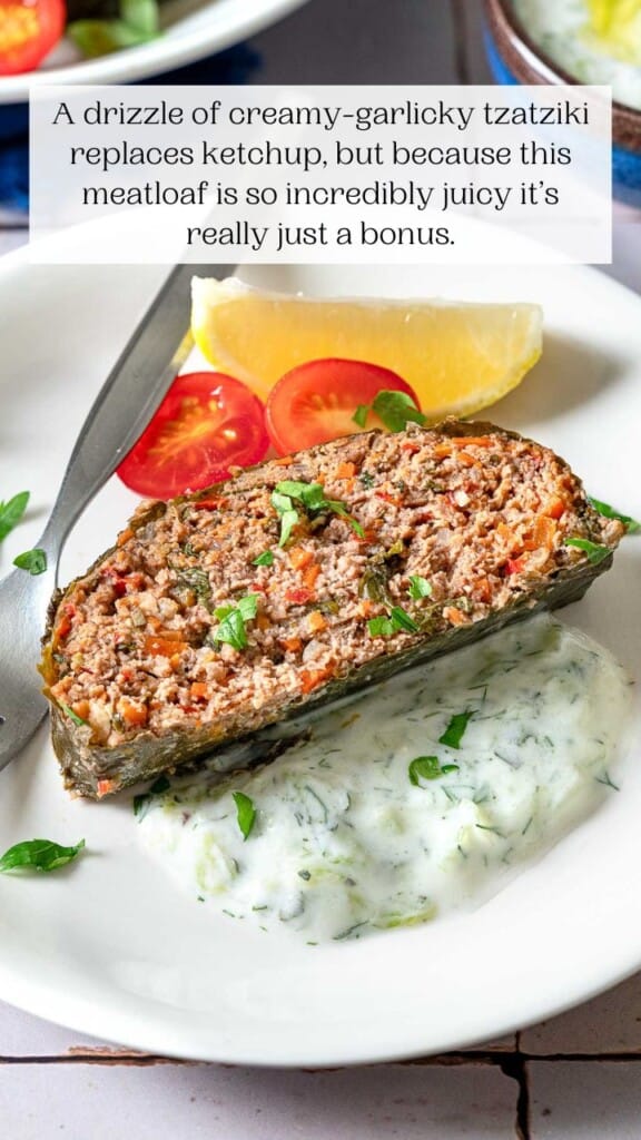 Greek Meatloaf Wrapped in Grape Leaves - The Mediterranean Dish