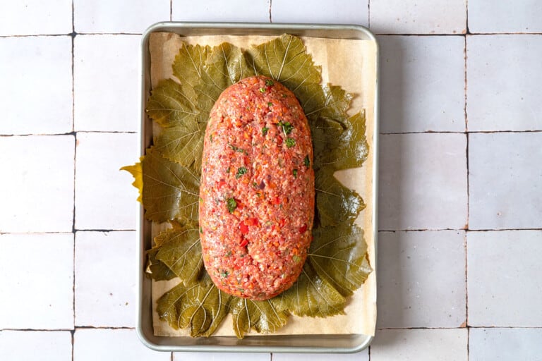Greek Meatloaf with Grape Leaves | The Mediterranean Dish