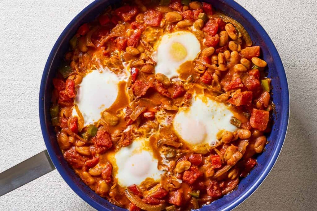 Shakshuka Recipe with Cannellini Beans | The Mediterranean Dish