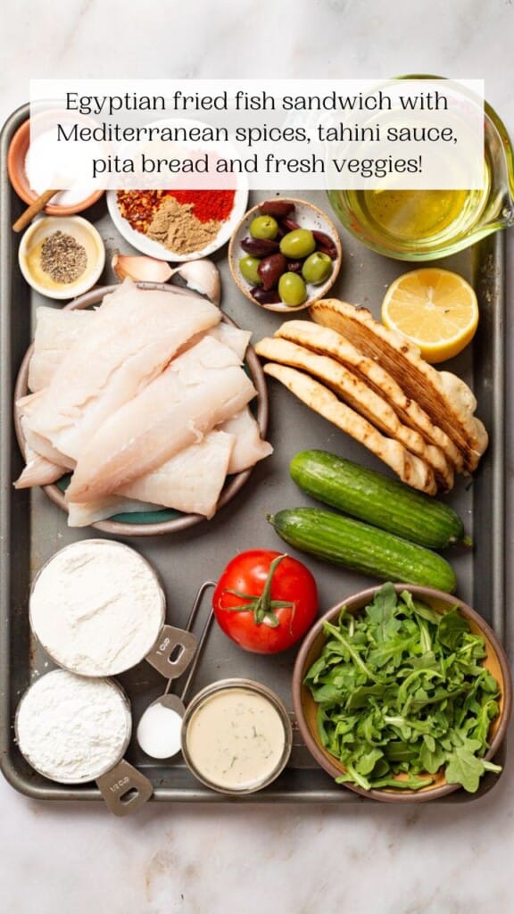 Egyptian Fried Fish Sandwich - The Mediterranean Dish