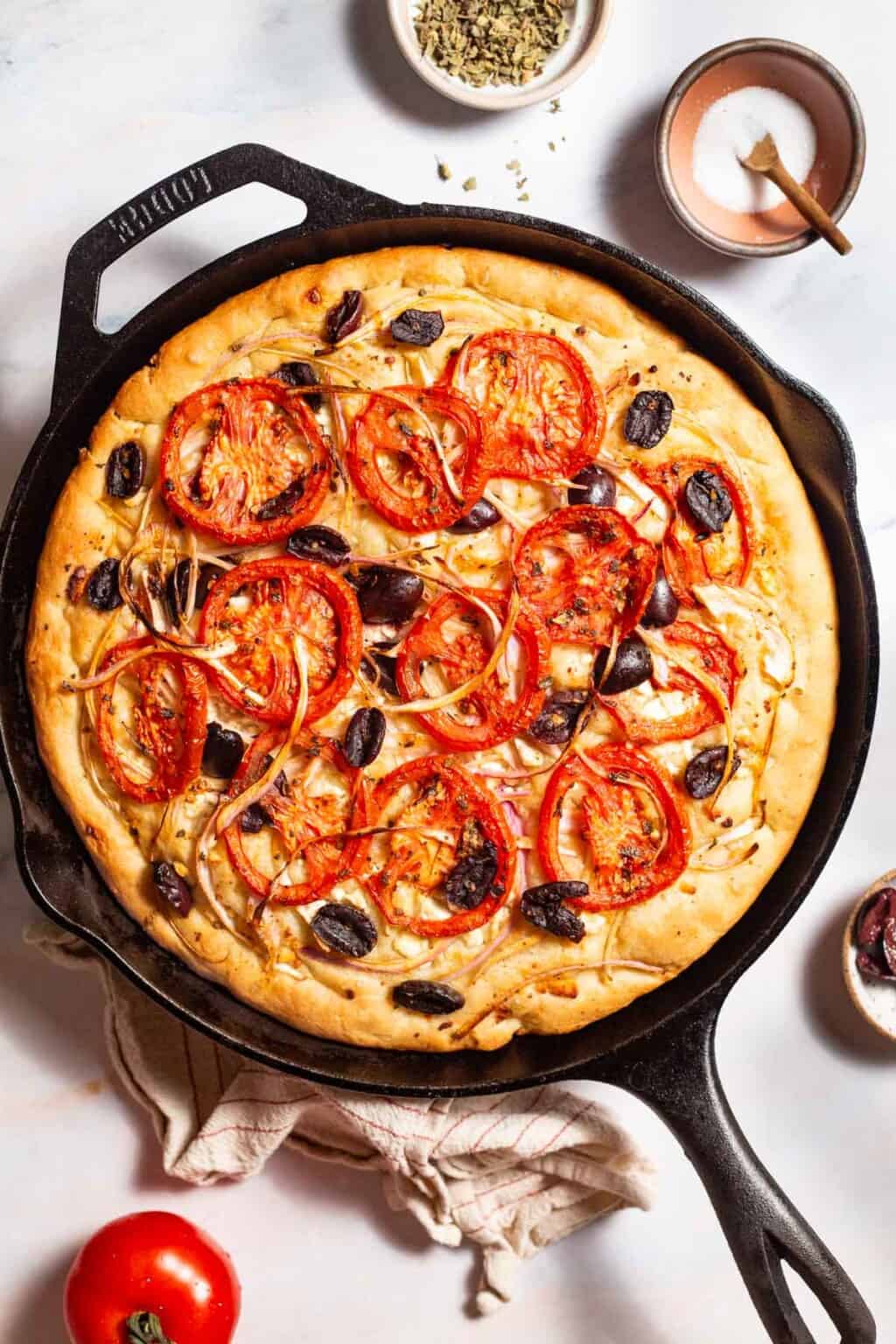 Greek Pizza (Ladenia) | The Mediterranean Dish