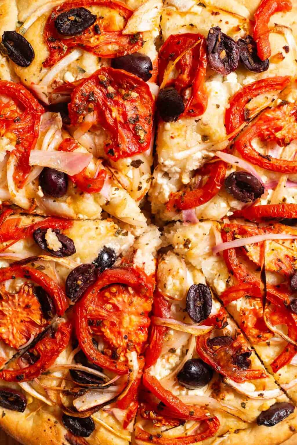 Greek Pizza (Ladenia) | The Mediterranean Dish