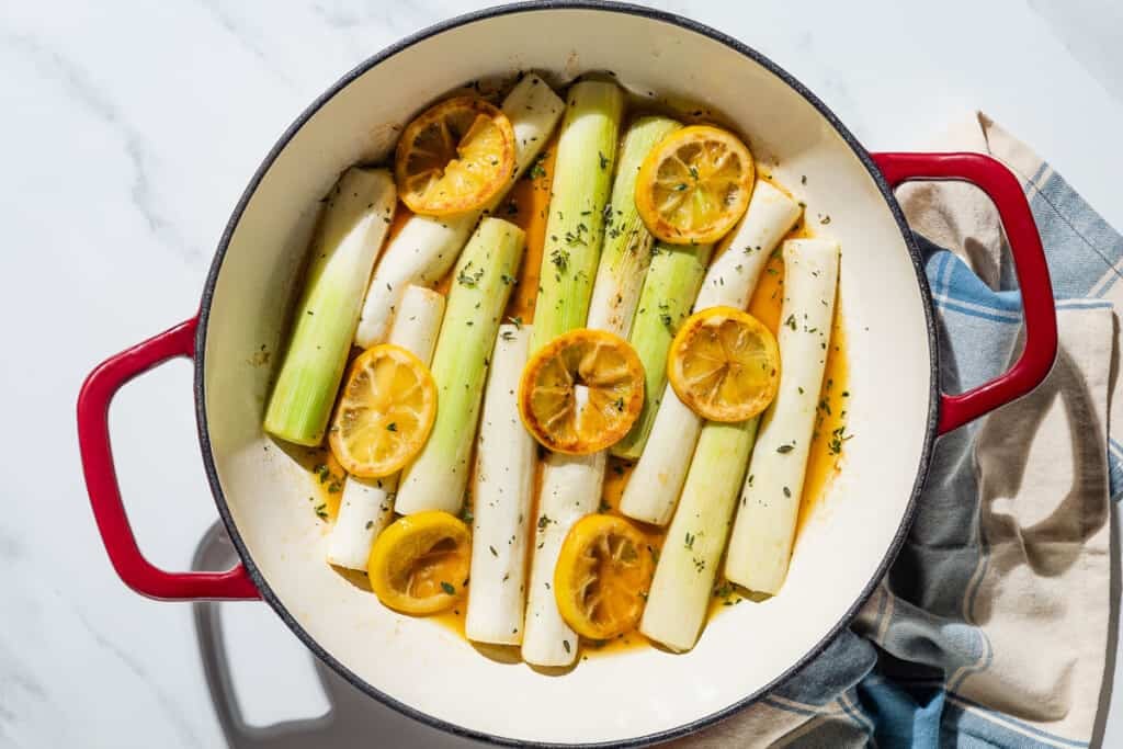 Braised Leeks Recipe | The Mediterranean Dish