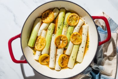 Braised Leeks Recipe | The Mediterranean Dish