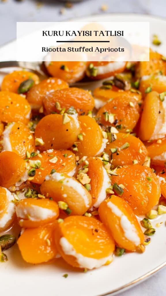 Kuru Kayısı Tatlısı (Turkish Poached Apricots with Ricotta) - The ...