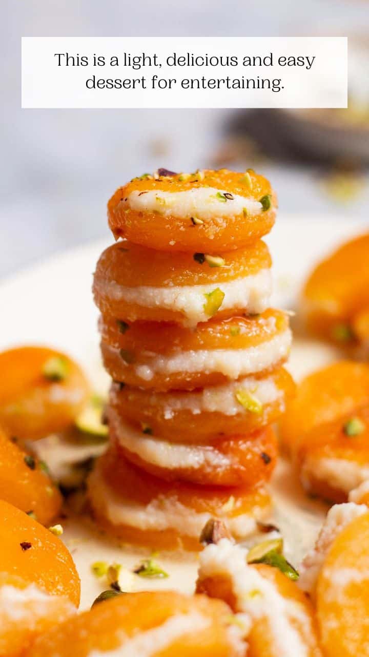 Kuru Kayısı Tatlısı (Turkish Poached Apricots with Ricotta) - The ...